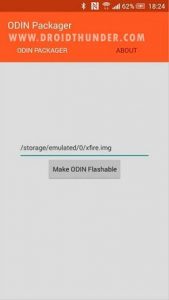 Convert IMG to TAR using Odin Packager app - (without PC)