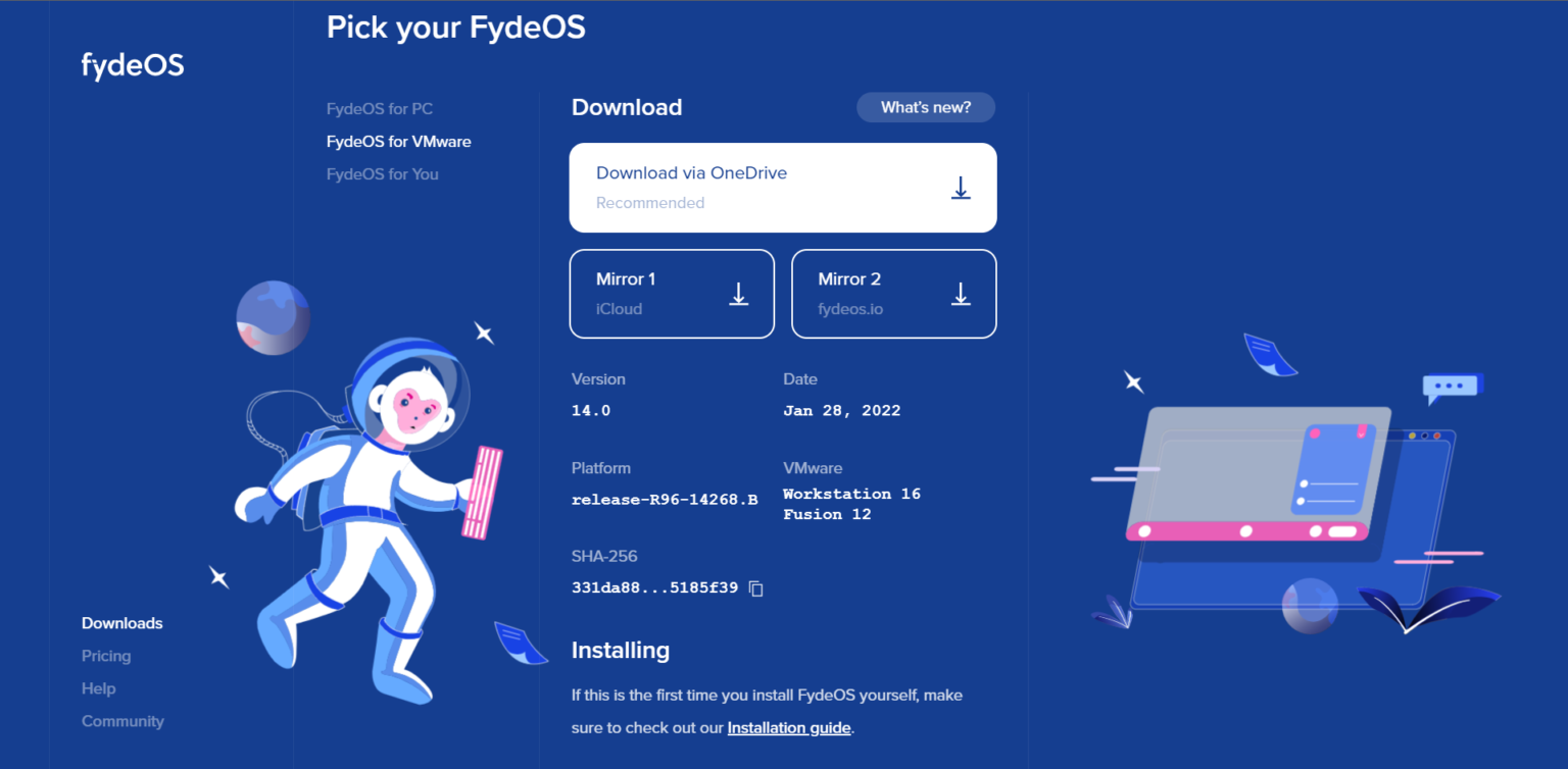 Install Chrome OS on VMWare with FydeOS (Play Store Support)