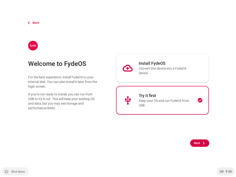 Install Chrome OS on VMWare with FydeOS (Play Store Support)